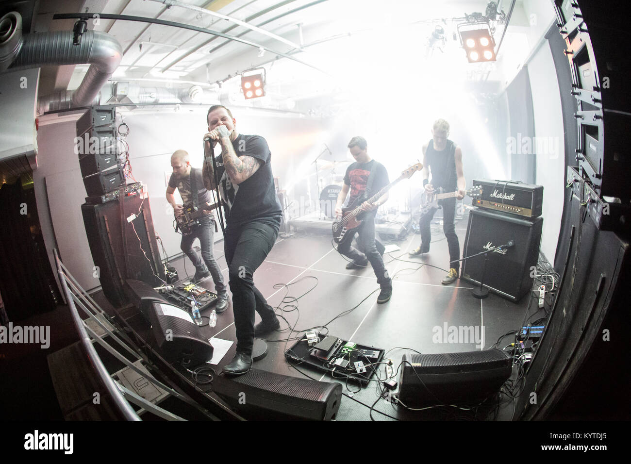 The Norwegian hardcore metal band Heksed performs a live concert at the ...