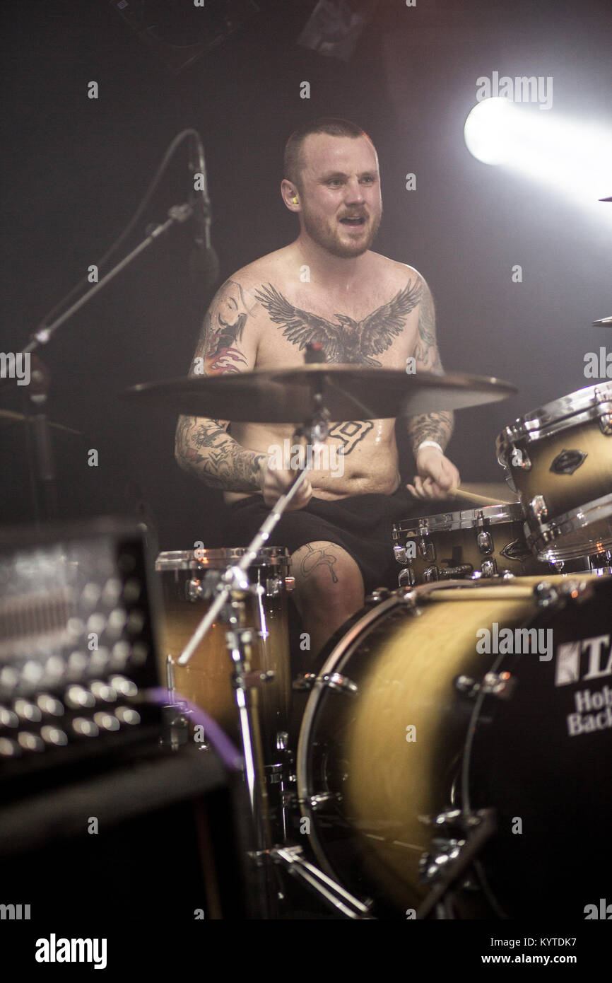 The Norwegian hardcore metal band Heksed performs a live concert at the ...