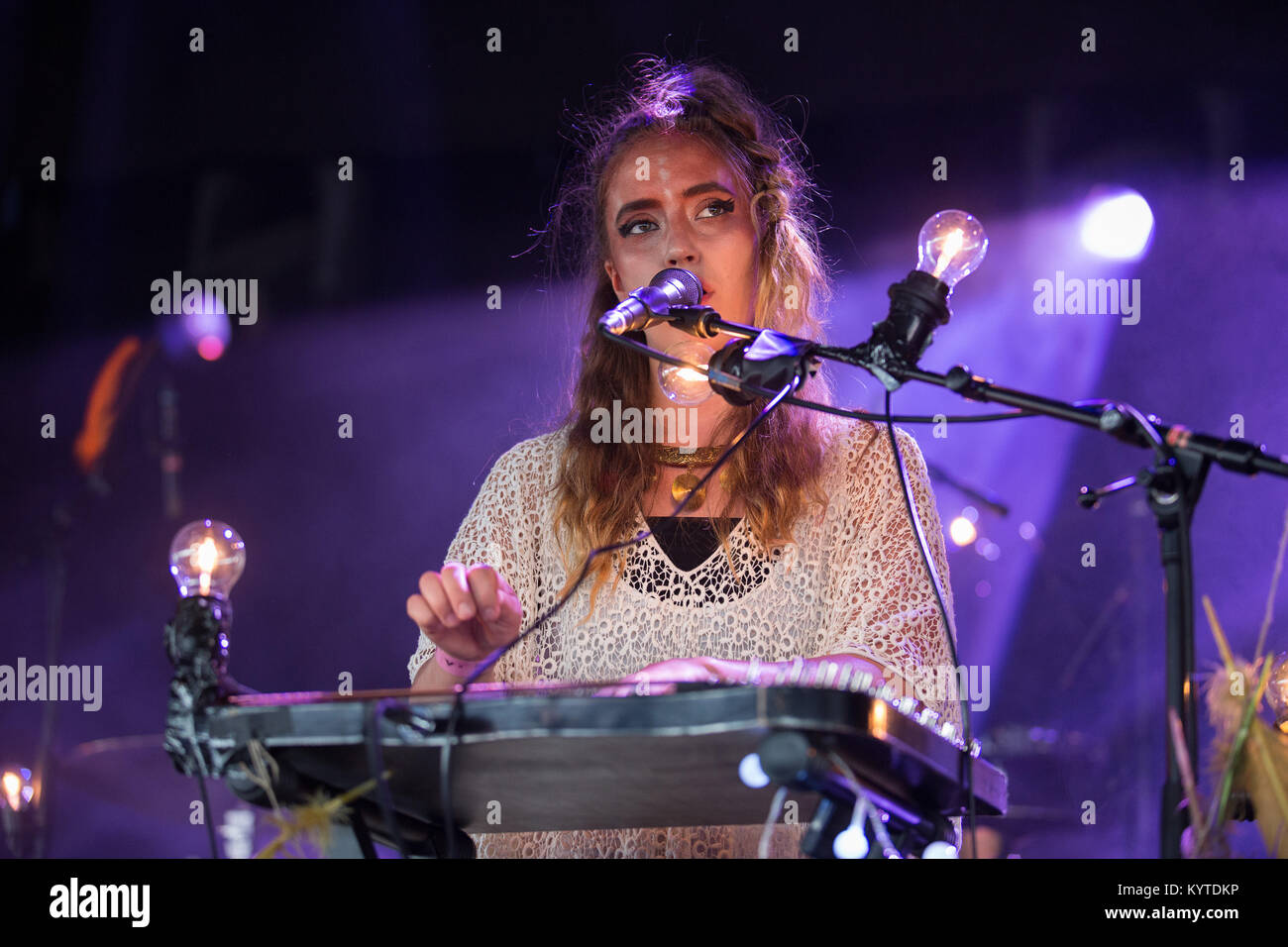 The Norwegian indie pop band Highasakite performs a live concert at the ...