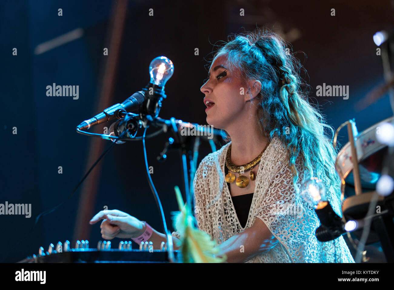 The Norwegian indie pop band Highasakite performs a live concert at the ...