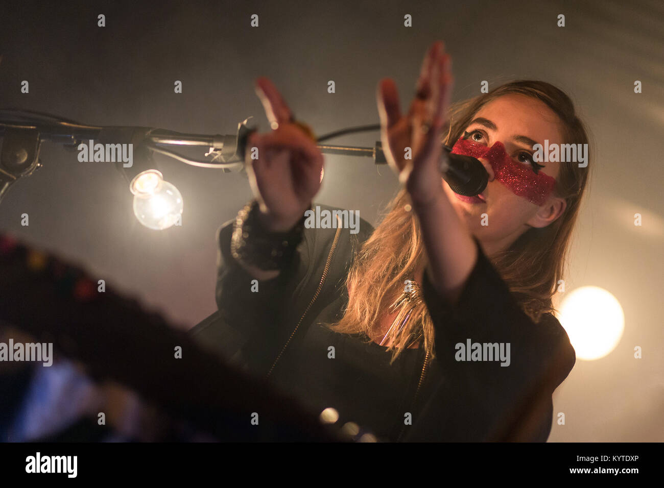 The Norwegian indie pop band Highasakite performs a live concert at the ...