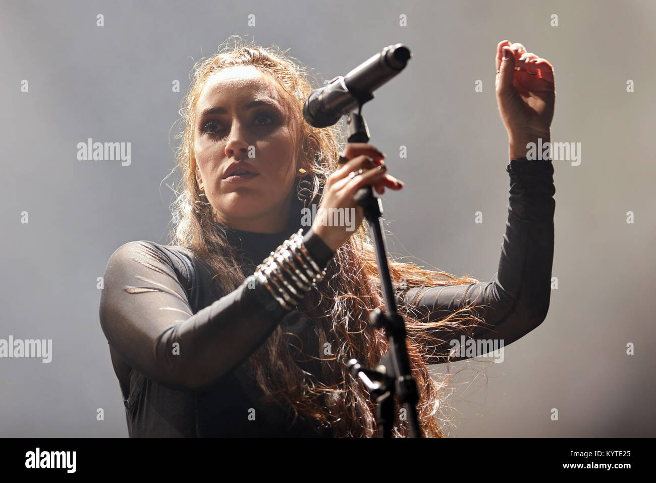 The Norwegian indie pop band Highasakite performs a live concert at the ...