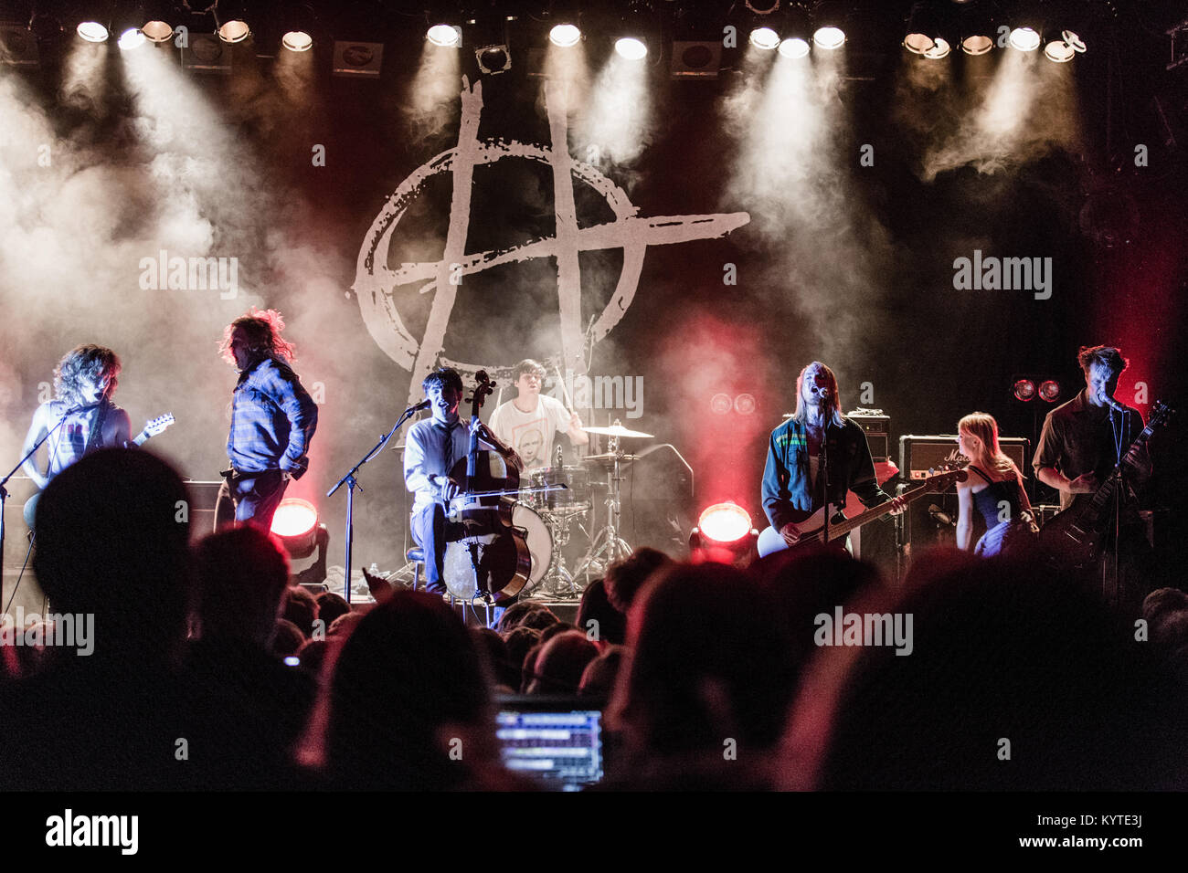 The Norwegian punk rock band Honningbarna performs a live concert at ...