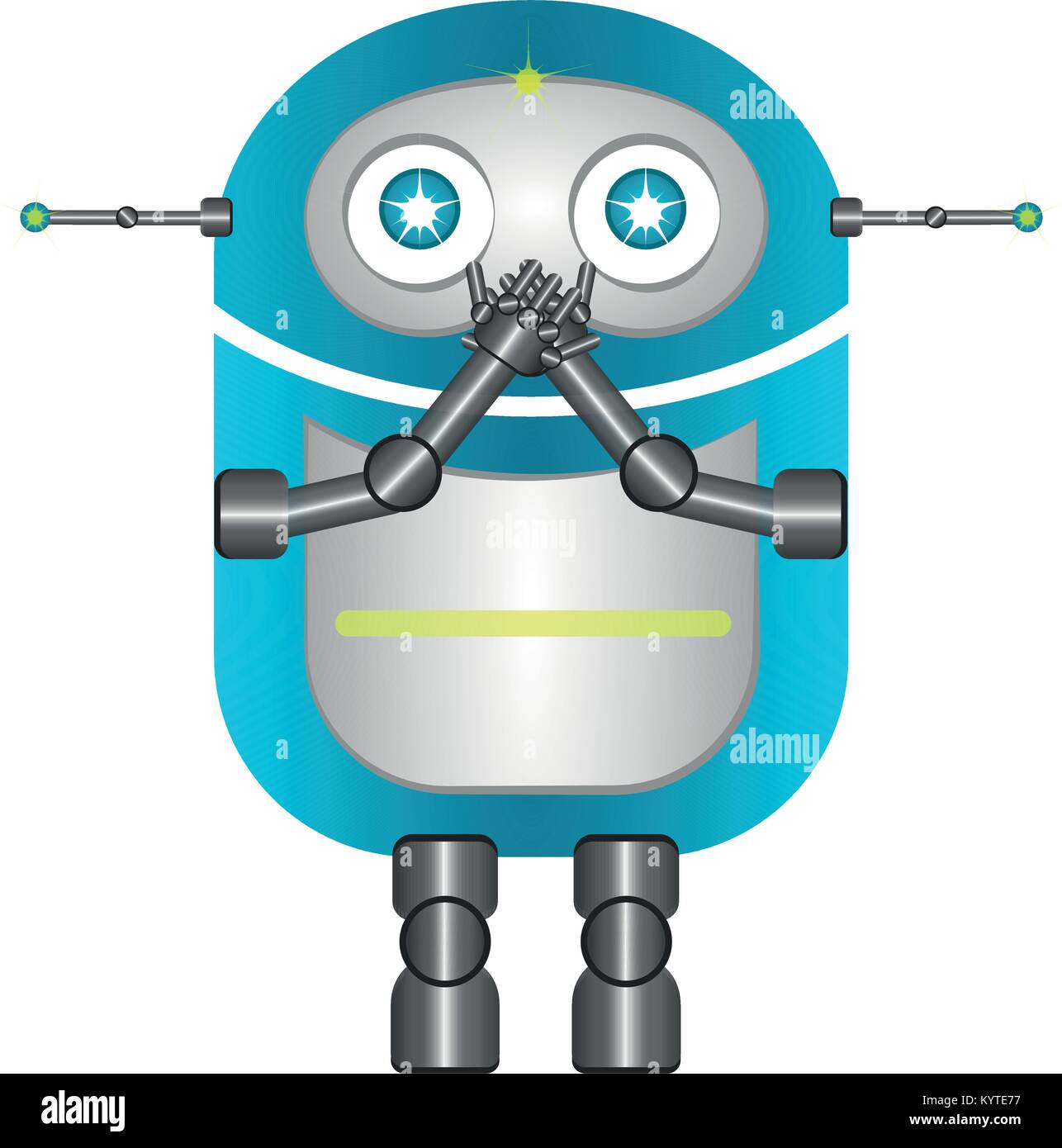 Isolated silent robot Stock Vector Image & Art - Alamy