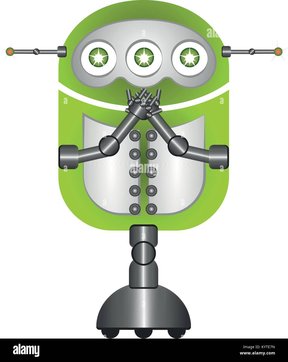 Isolated silent robot Stock Vector Image & Art - Alamy