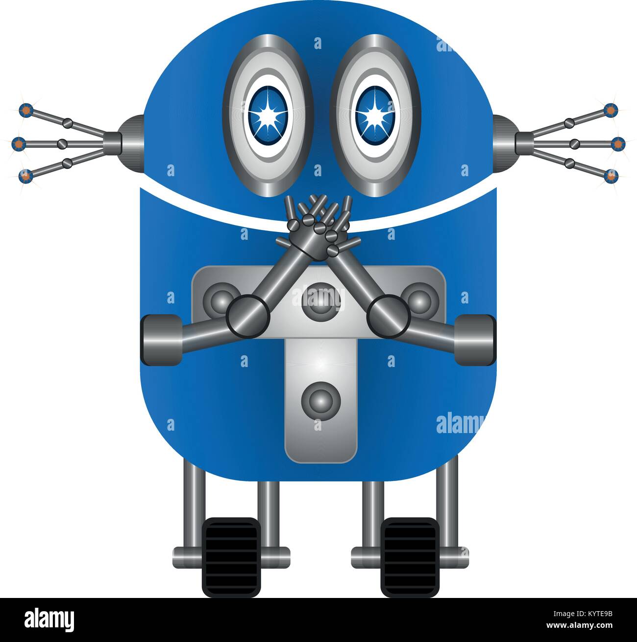 Isolated silent robot Stock Vector Image & Art - Alamy