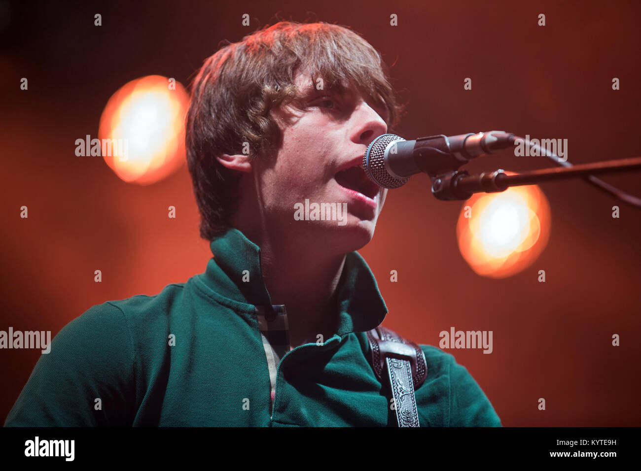 The English singer, songwriter and musician Jake Bugg performs a live ...