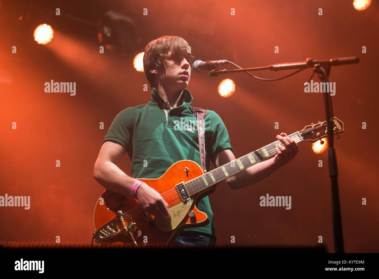 The English singer, songwriter and musician Jake Bugg performs a live ...