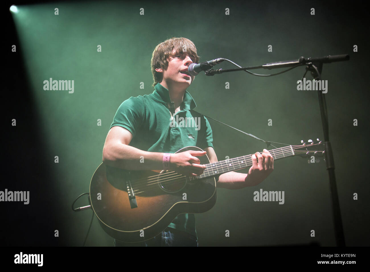 The English singer, songwriter and musician Jake Bugg performs a live ...