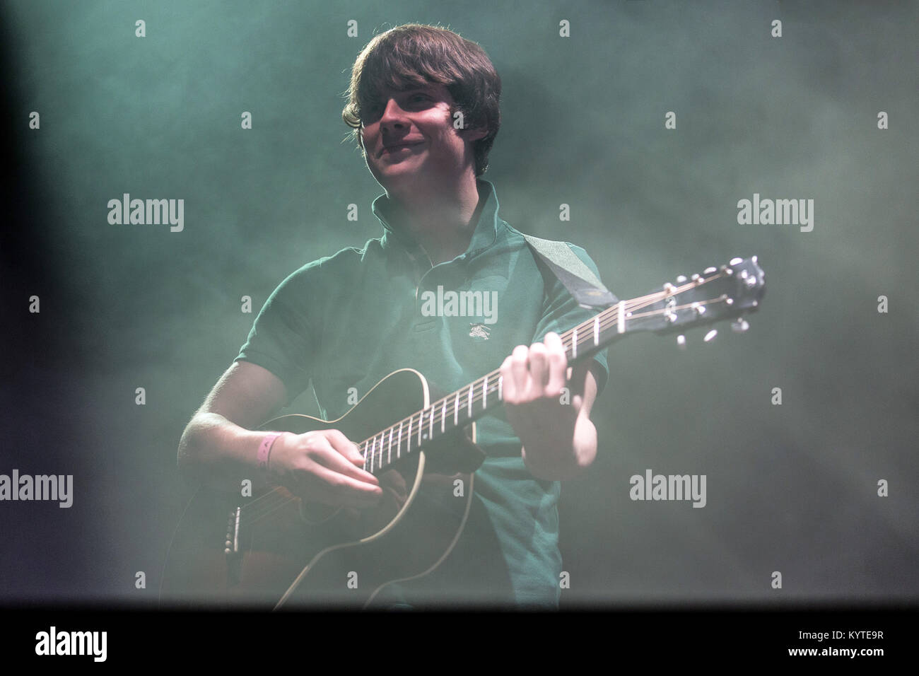 The English singer, songwriter and musician Jake Bugg performs a live ...