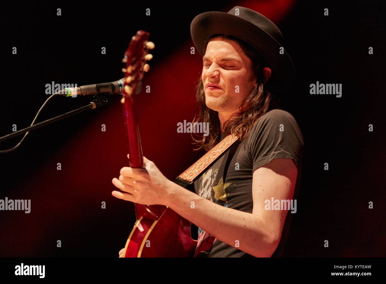 The English singer and songwriter James Bay performs a live concert at ...