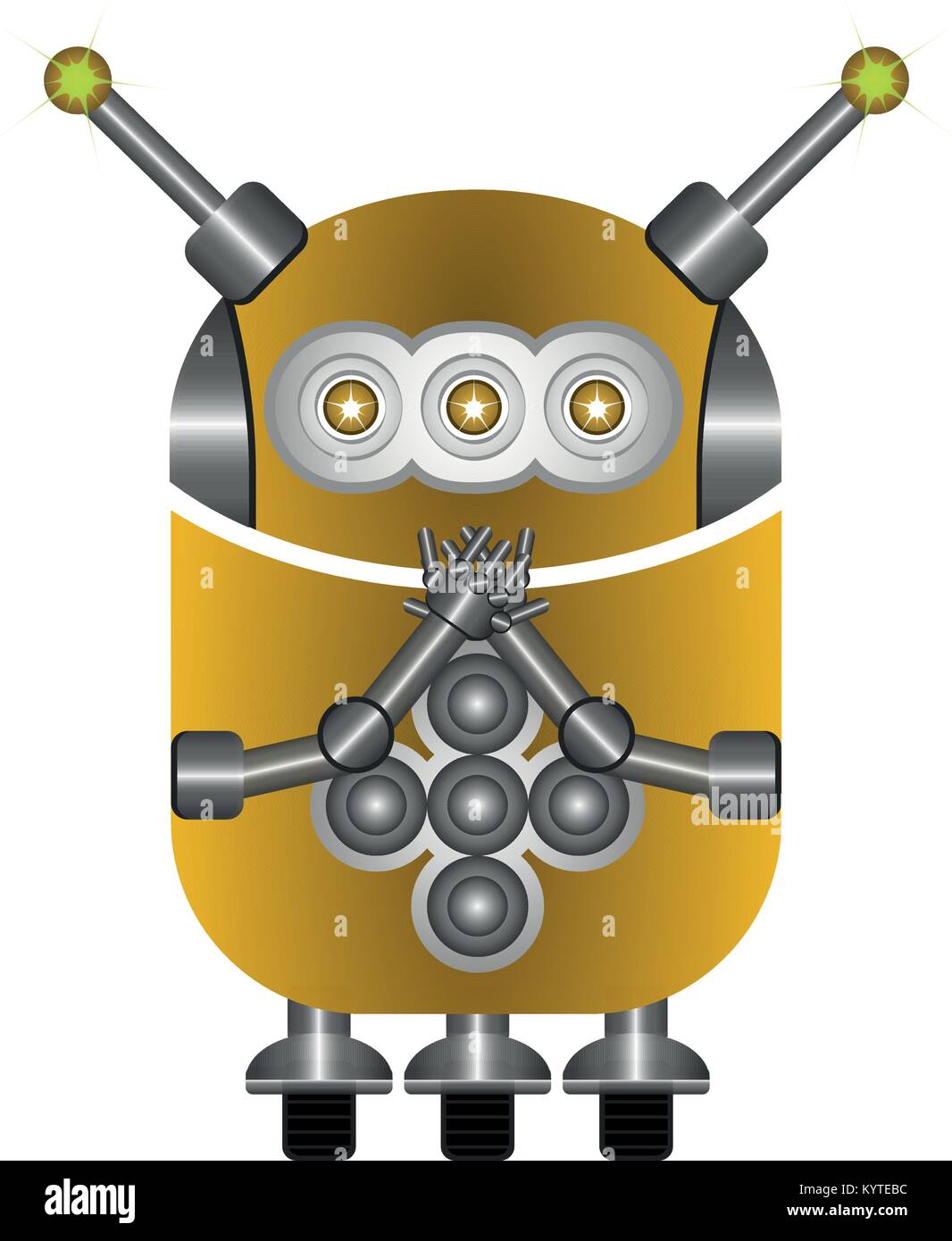 Isolated silent robot Stock Vector Image & Art - Alamy