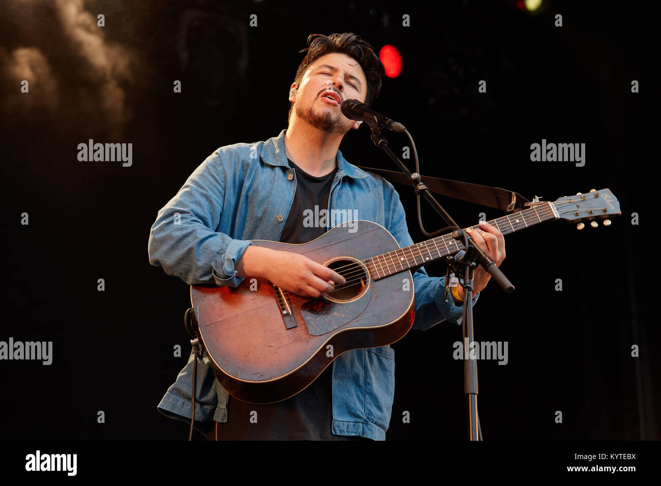 The British singer and songwriter Jamie Woon performs a live concert at ...
