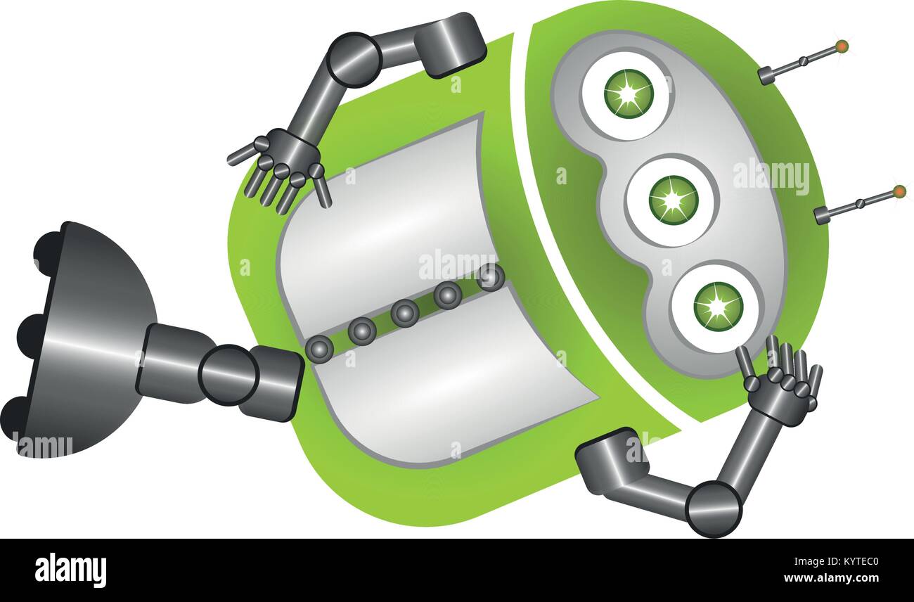 Resting cute robot Stock Vector Image & Art - Alamy