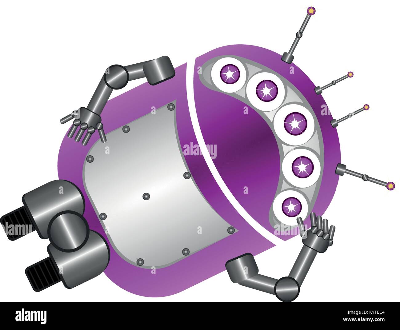 Resting cute robot Stock Vector Image & Art - Alamy