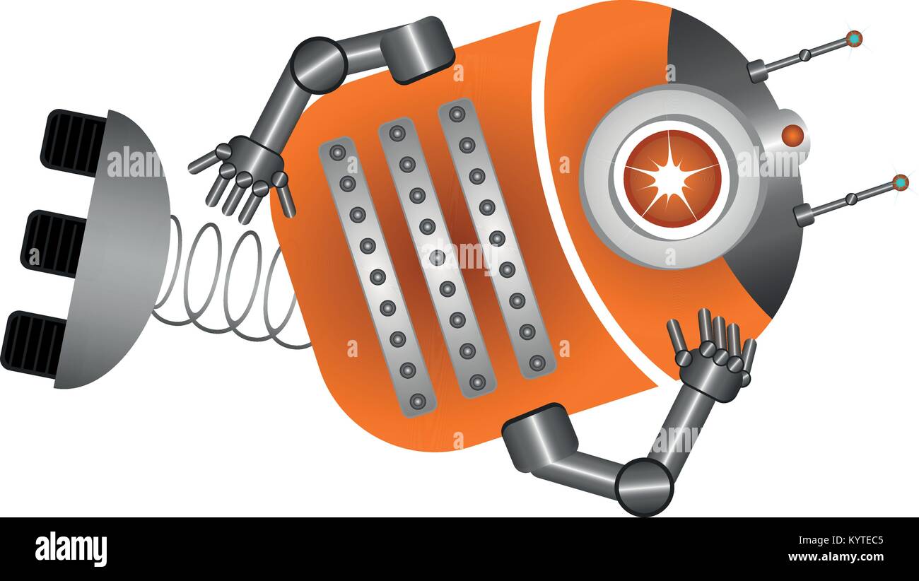 Resting cute robot Stock Vector Image & Art - Alamy