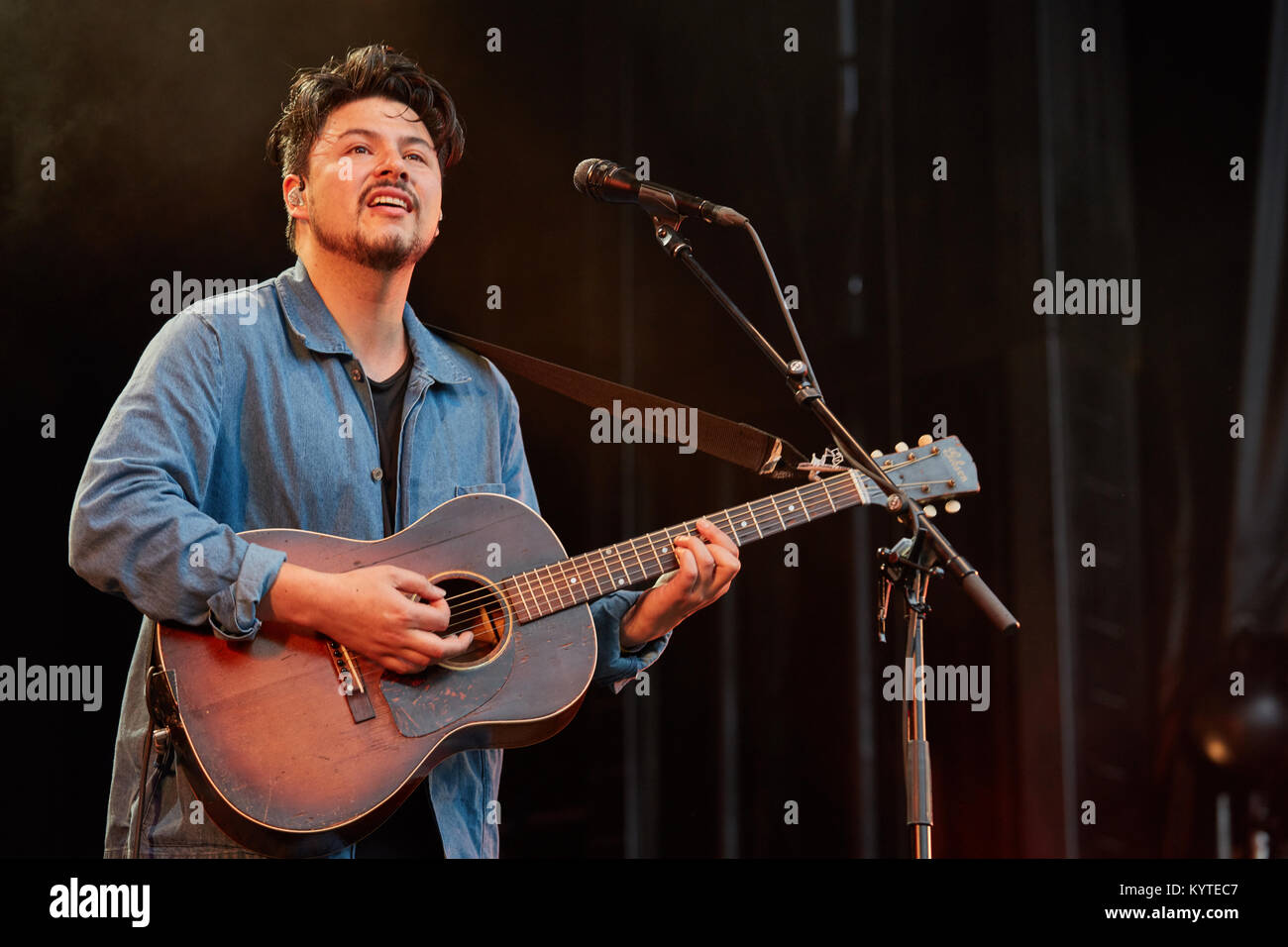 The British singer and songwriter Jamie Woon performs a live concert at ...