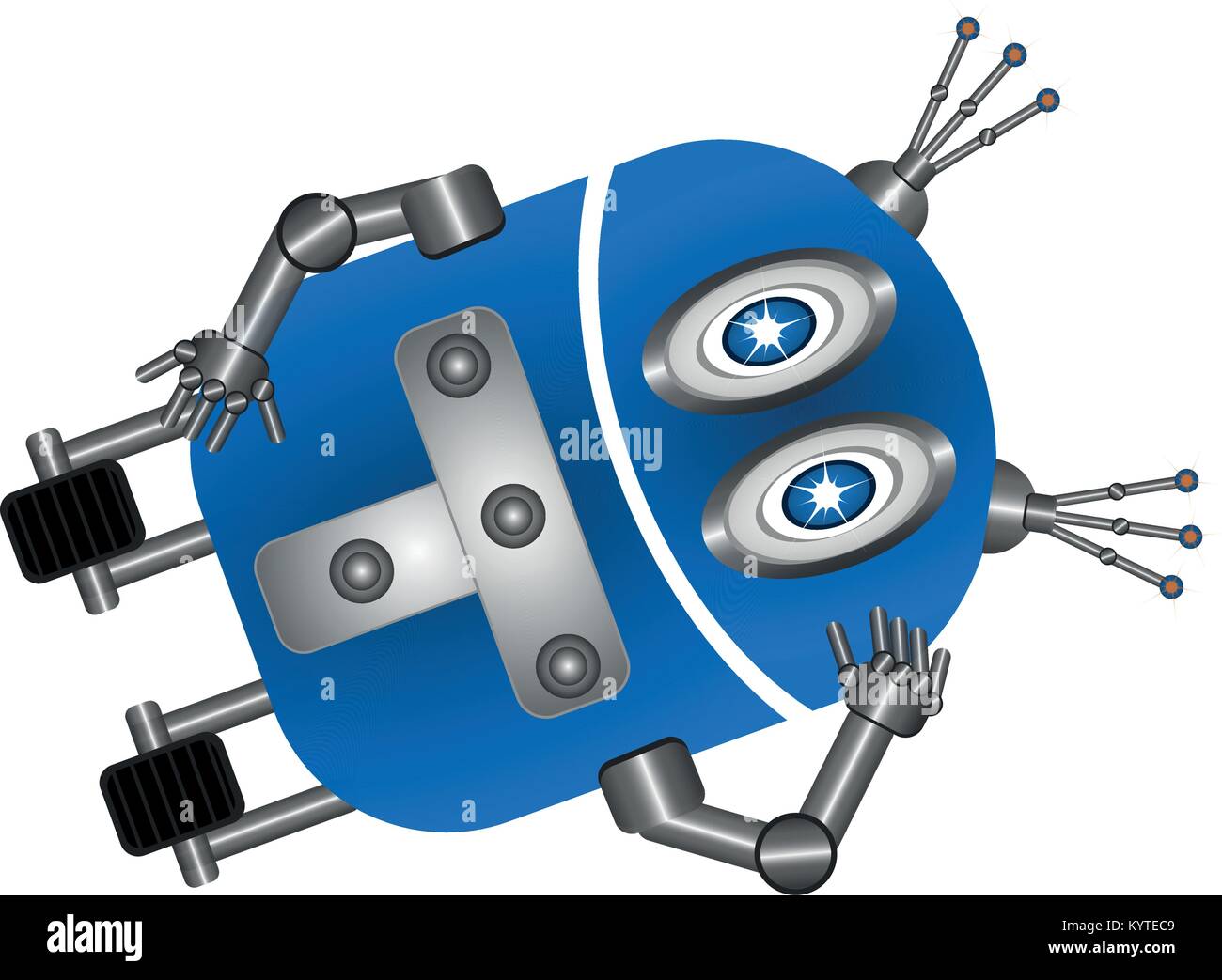 Resting cute robot Stock Vector Image & Art - Alamy