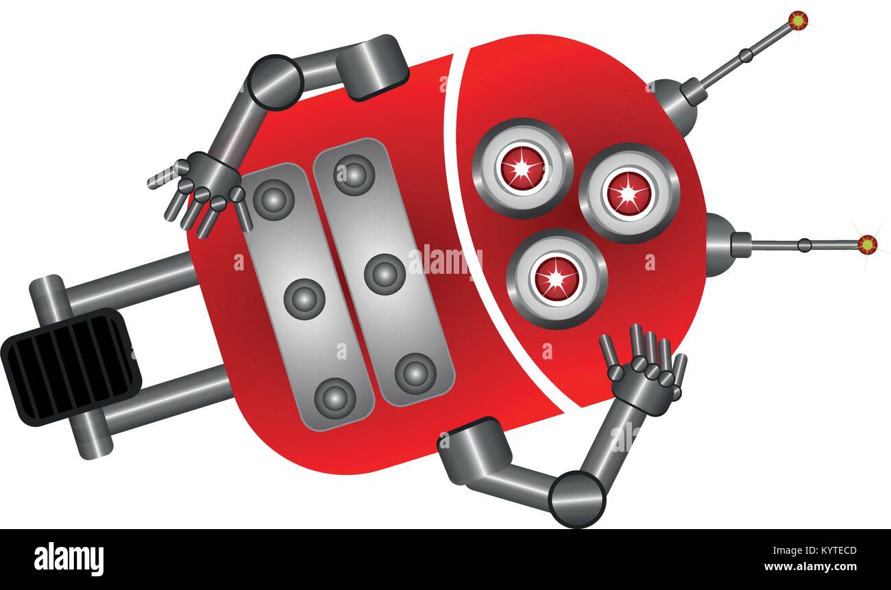 Resting cute robot Stock Vector Image & Art - Alamy