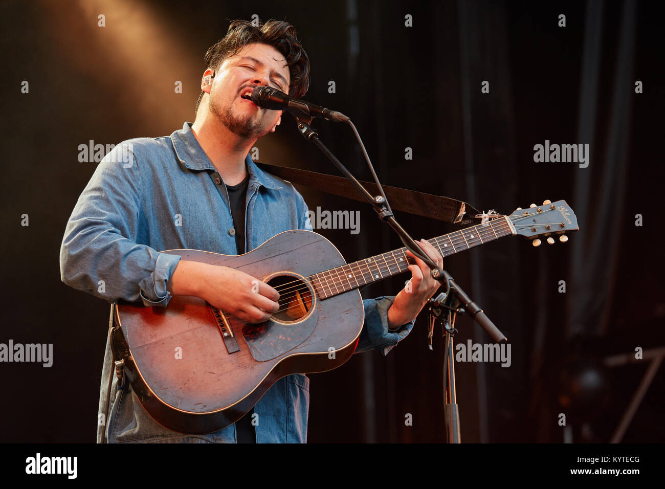 The British singer and songwriter Jamie Woon performs a live concert at ...