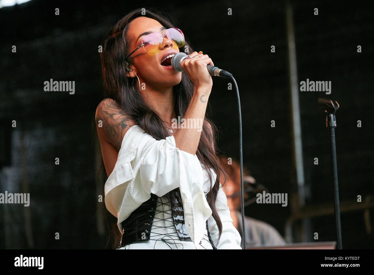 The Swedish singer and songwriter Janice performs a live concert during ...