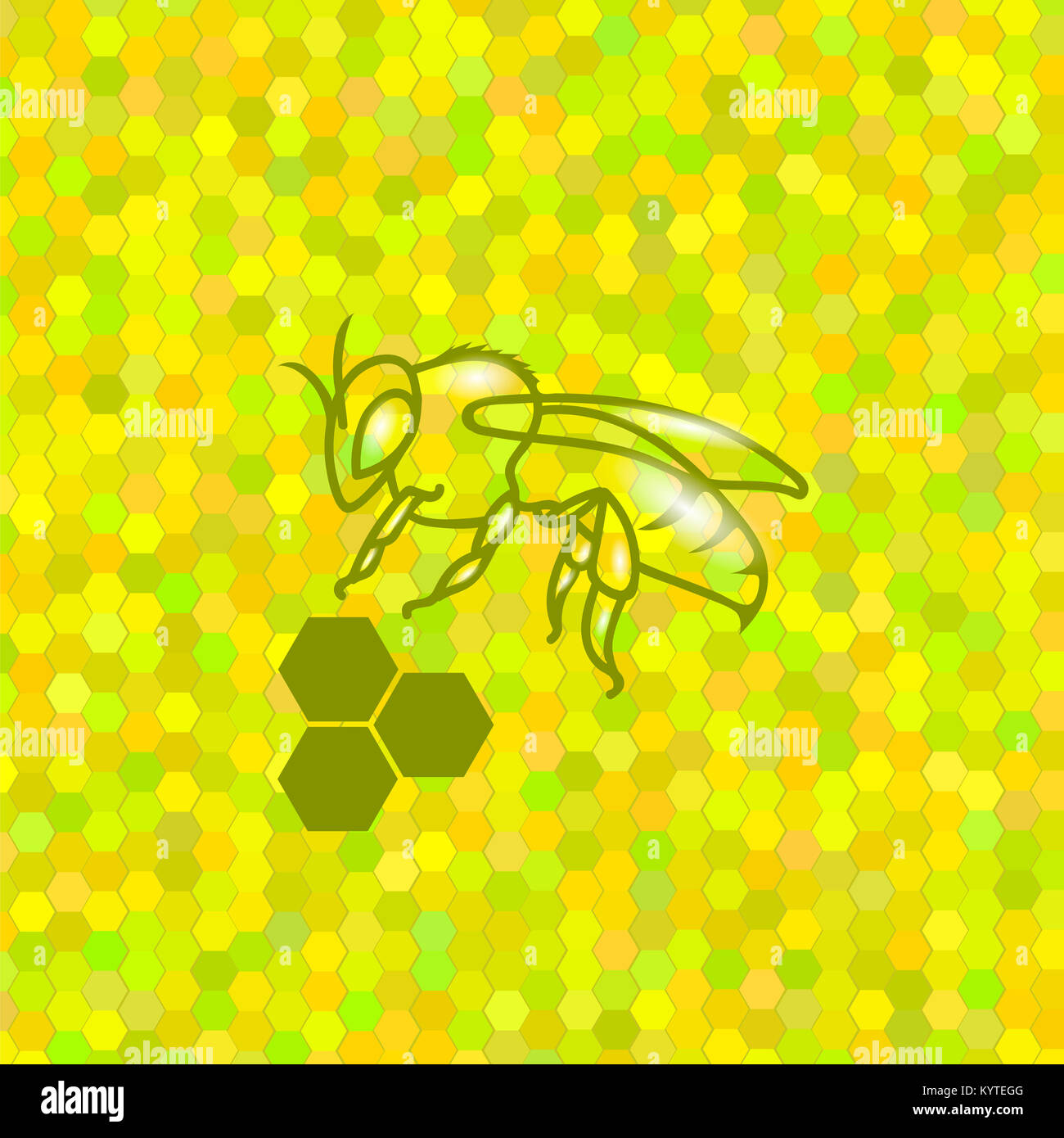 Symbol of Cute Bee Stock Photo - Alamy