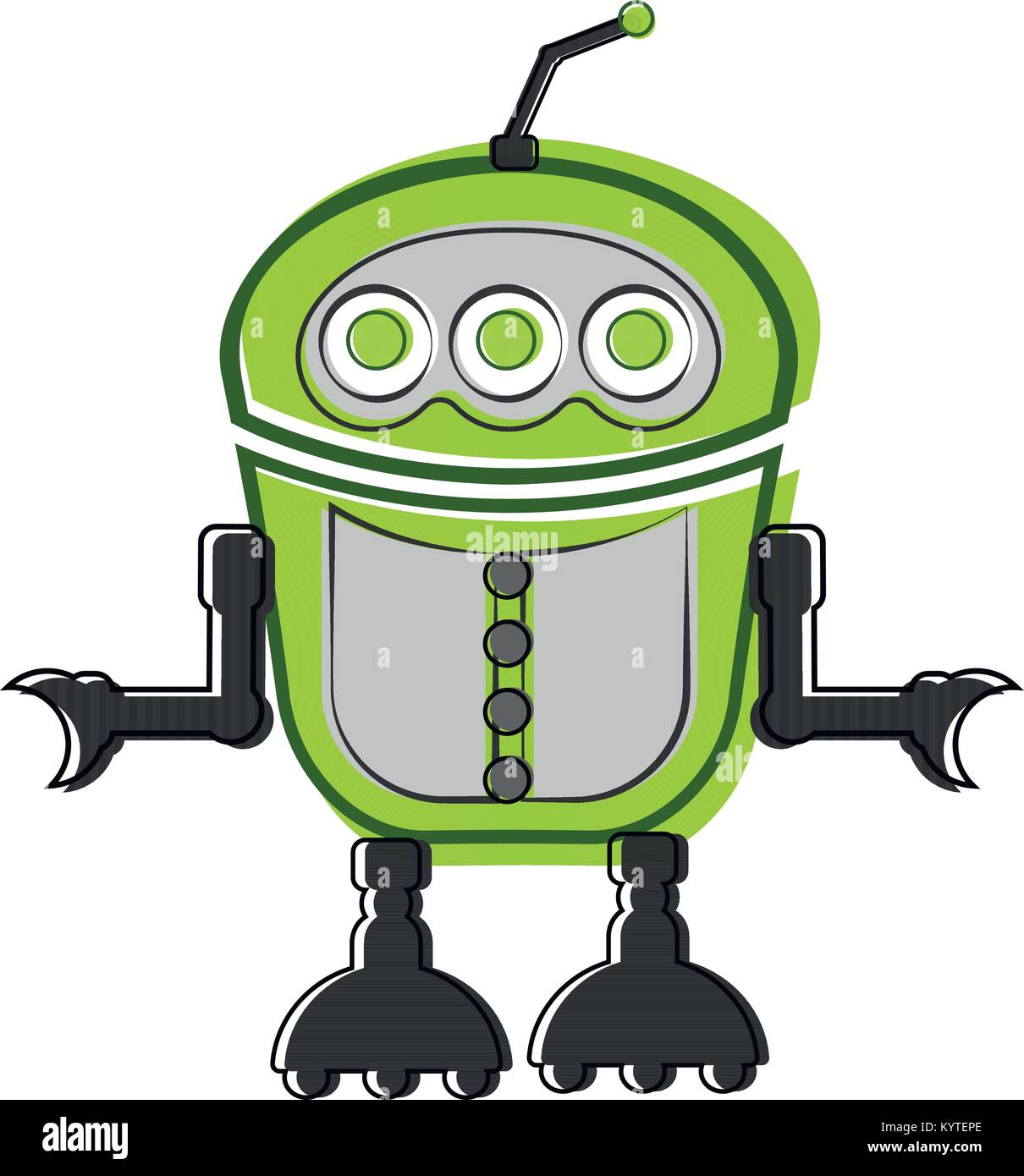 Sketch of a cute robot Stock Vector Image & Art - Alamy