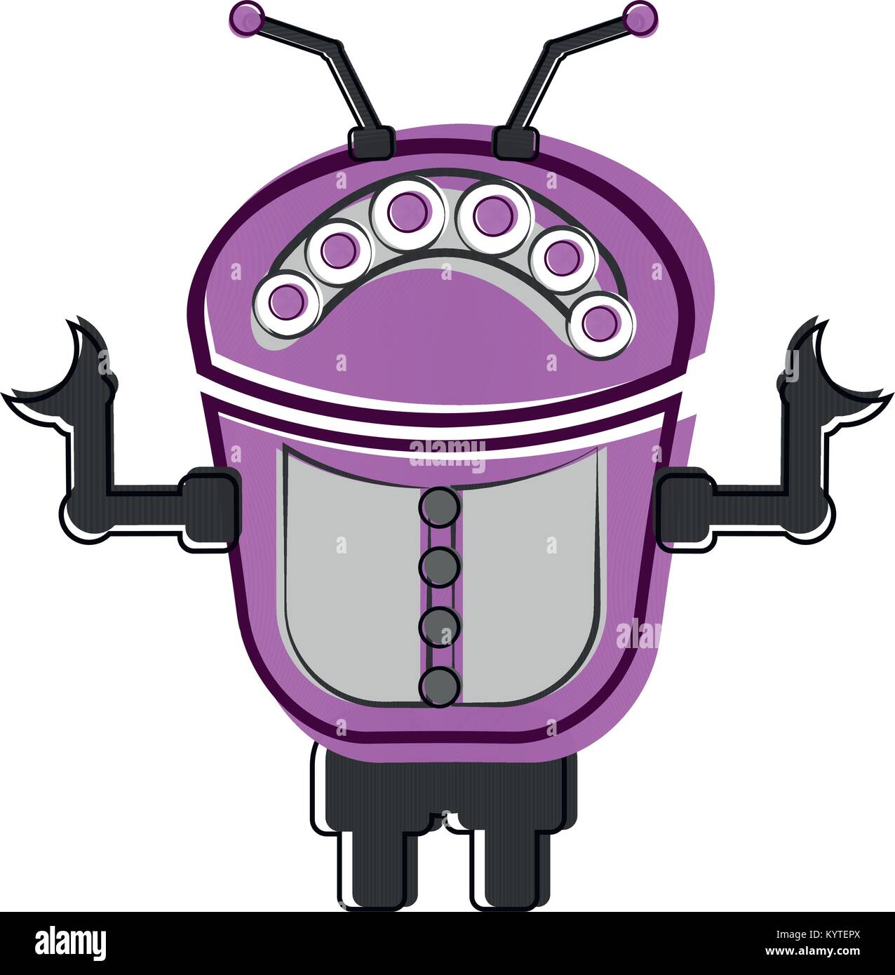 Sketch of a cute robot Stock Vector Image & Art - Alamy