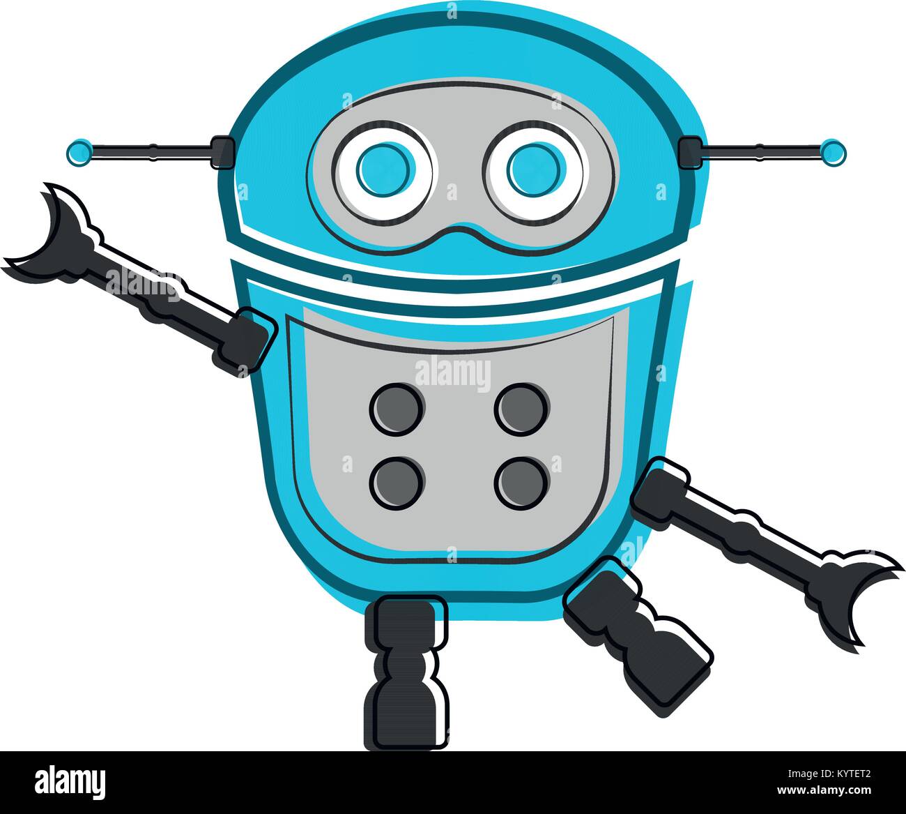 Sketch of a cute robot Stock Vector Image & Art - Alamy