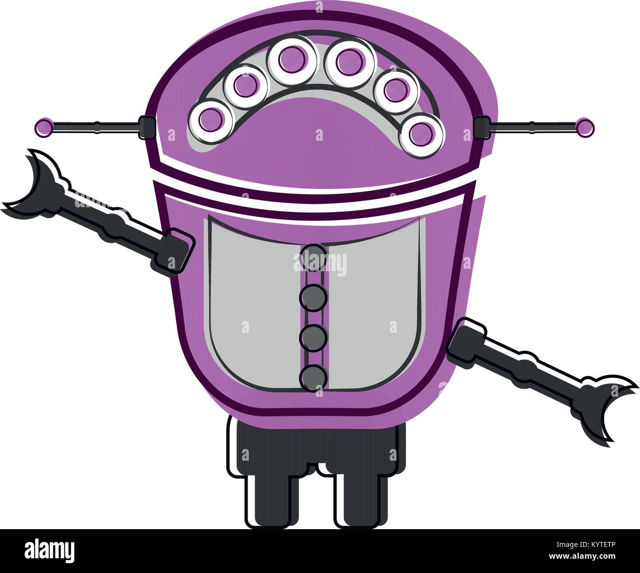 Sketch of a cute robot Stock Vector Image & Art - Alamy