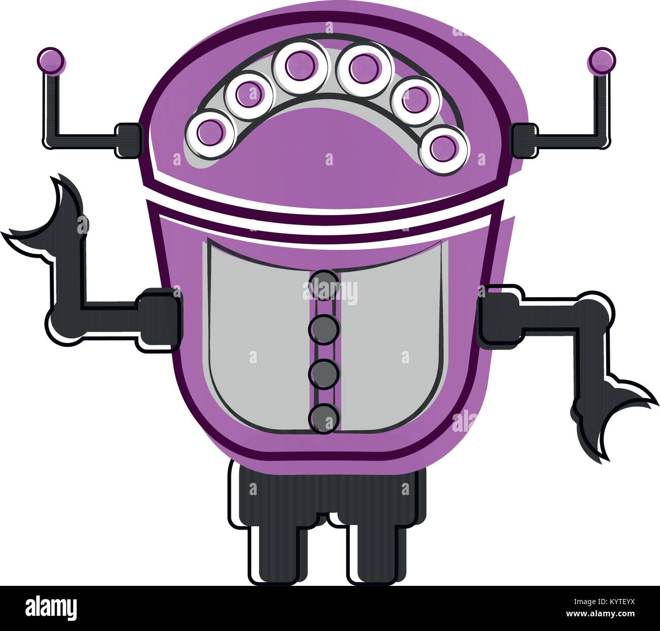 Sketch of a cute robot Stock Vector Image & Art - Alamy