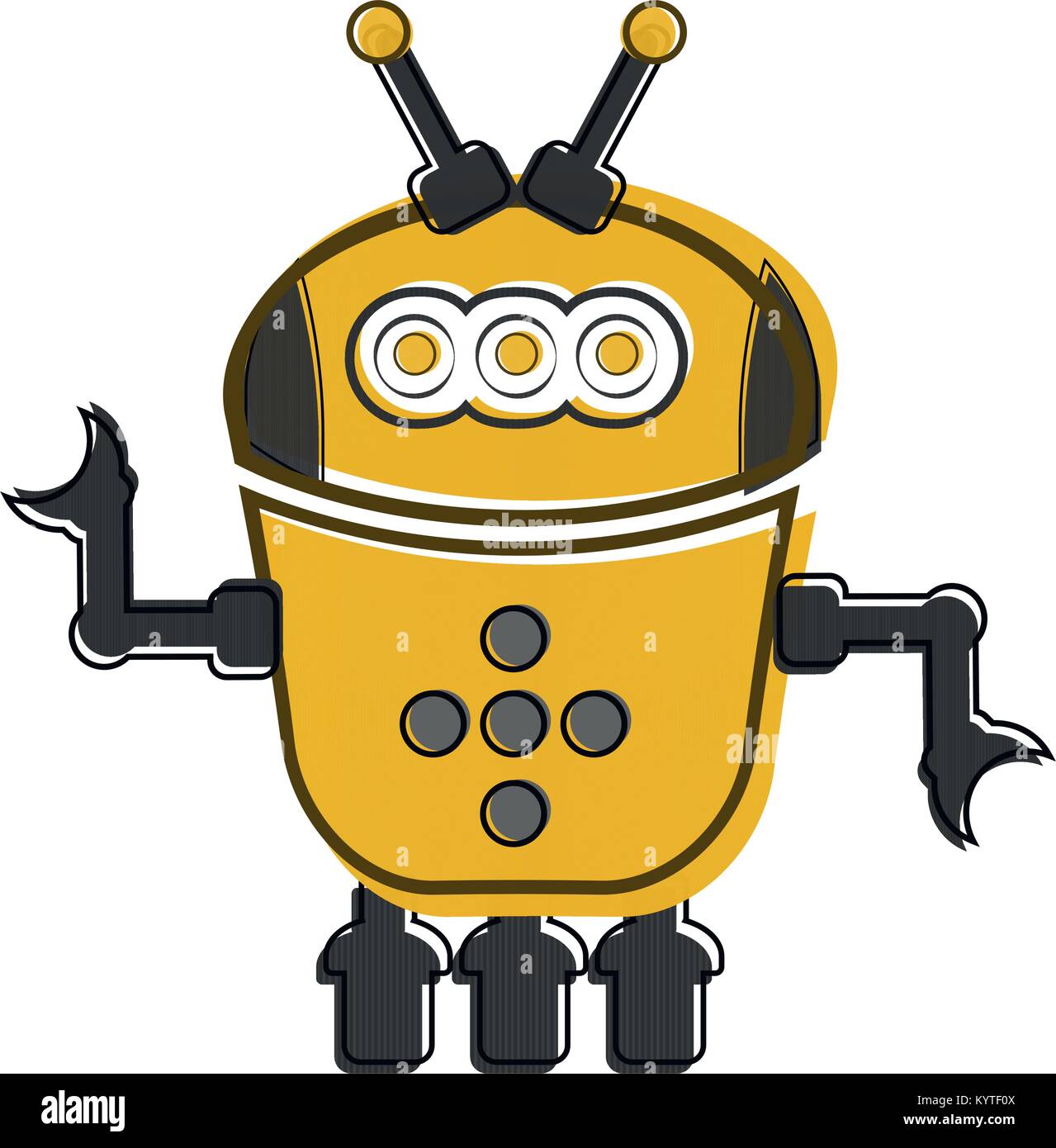 Sketch of a cute robot Stock Vector Image & Art - Alamy