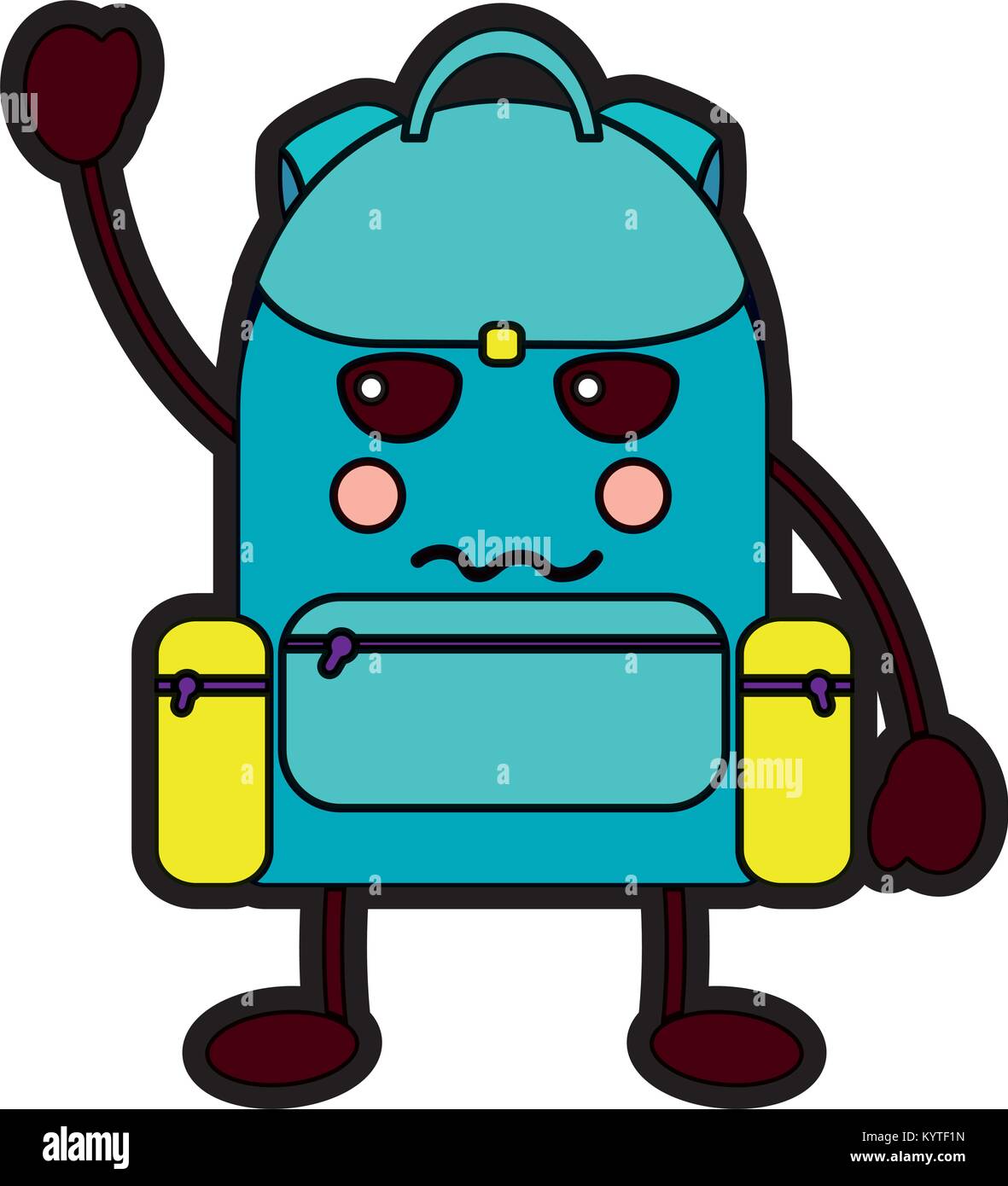 school backpack kawaii cartoon character Stock Vector Image & Art - Alamy