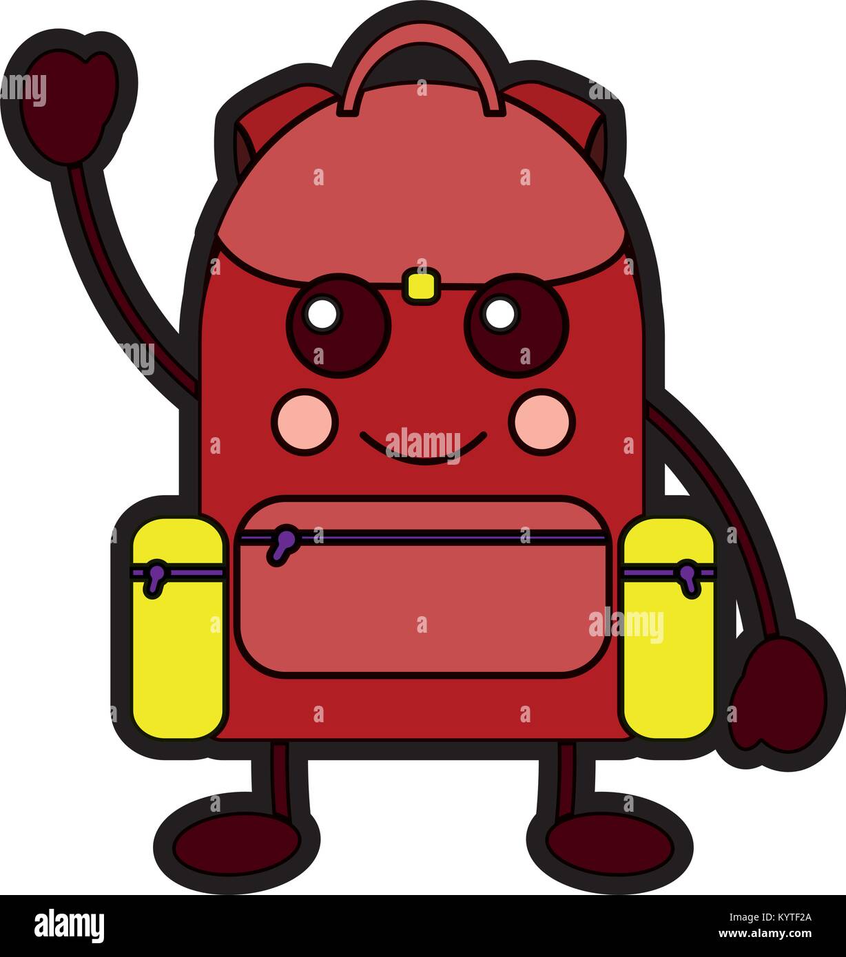 school backpack kawaii cartoon character Stock Vector Image & Art - Alamy