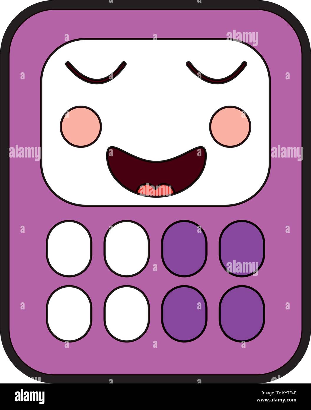 Calculator math character kawaii hi-res stock photography and images ...