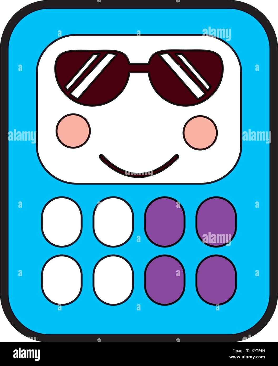 Calculator math character kawaii hi-res stock photography and images ...