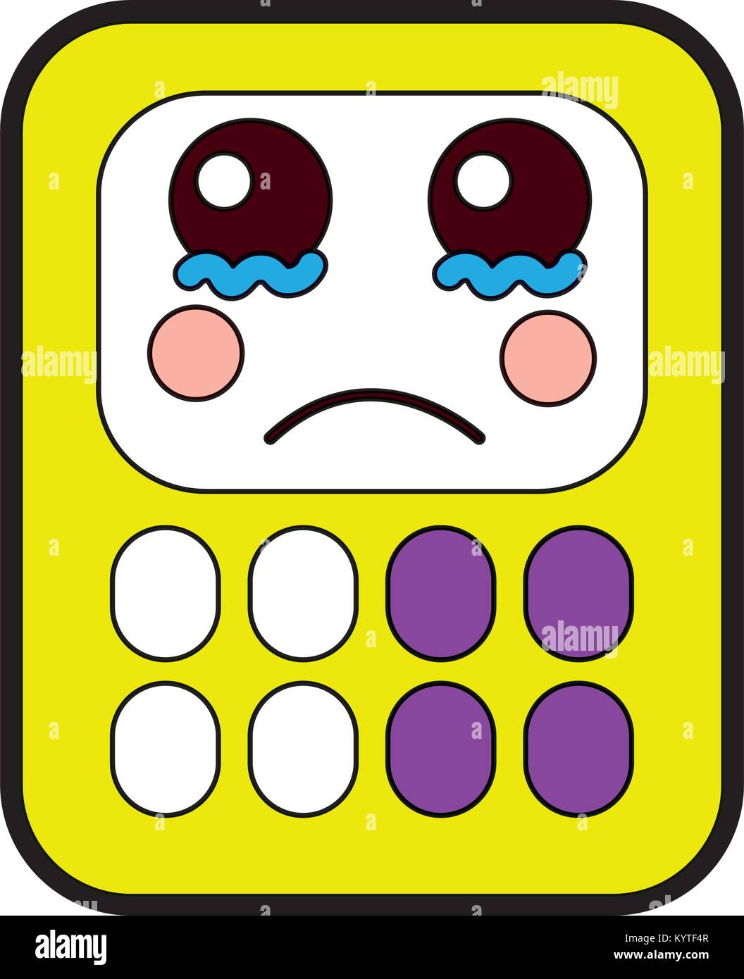 Calculator math character kawaii hi-res stock photography and images ...