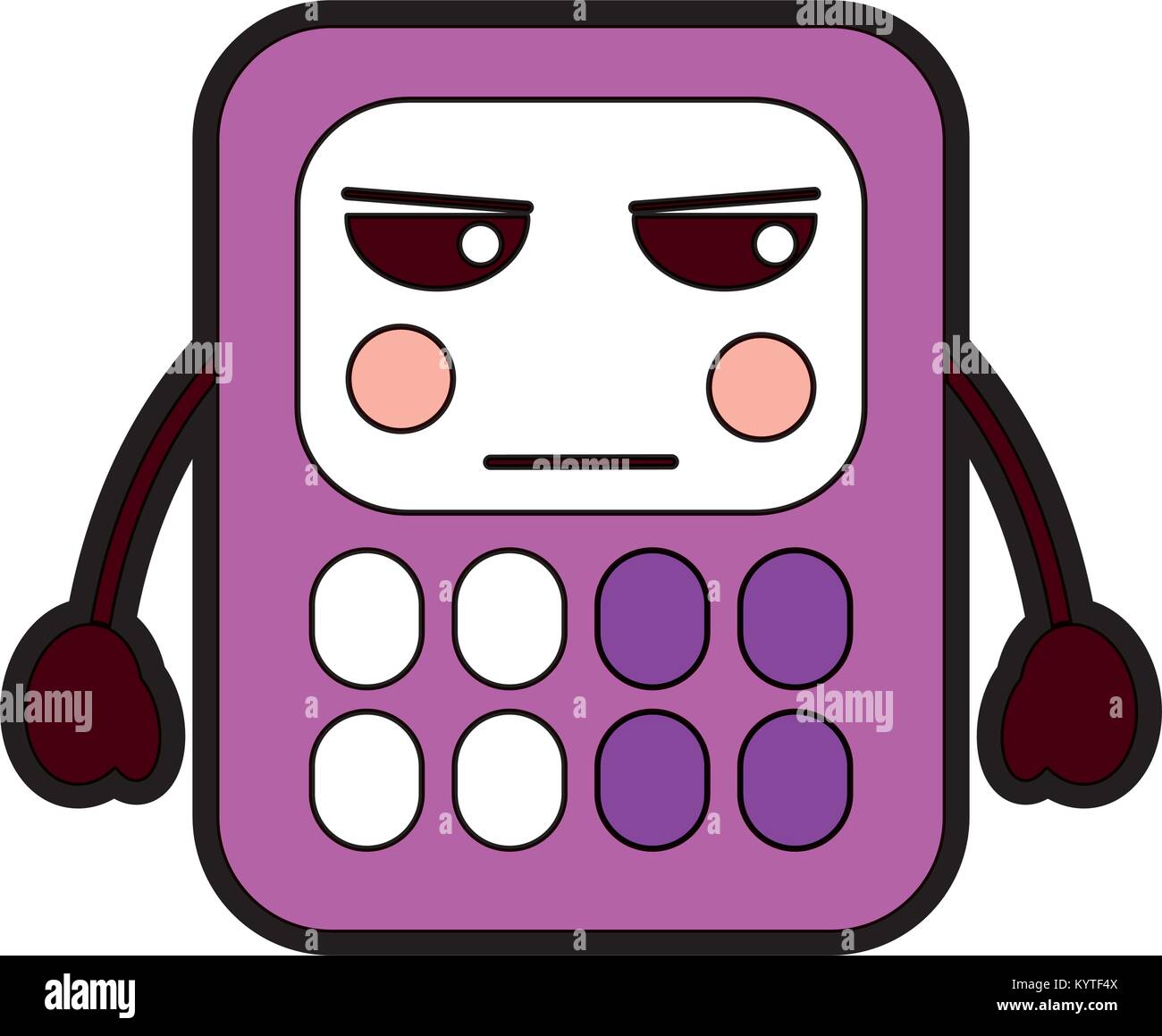 Calculator math character kawaii hi-res stock photography and images ...