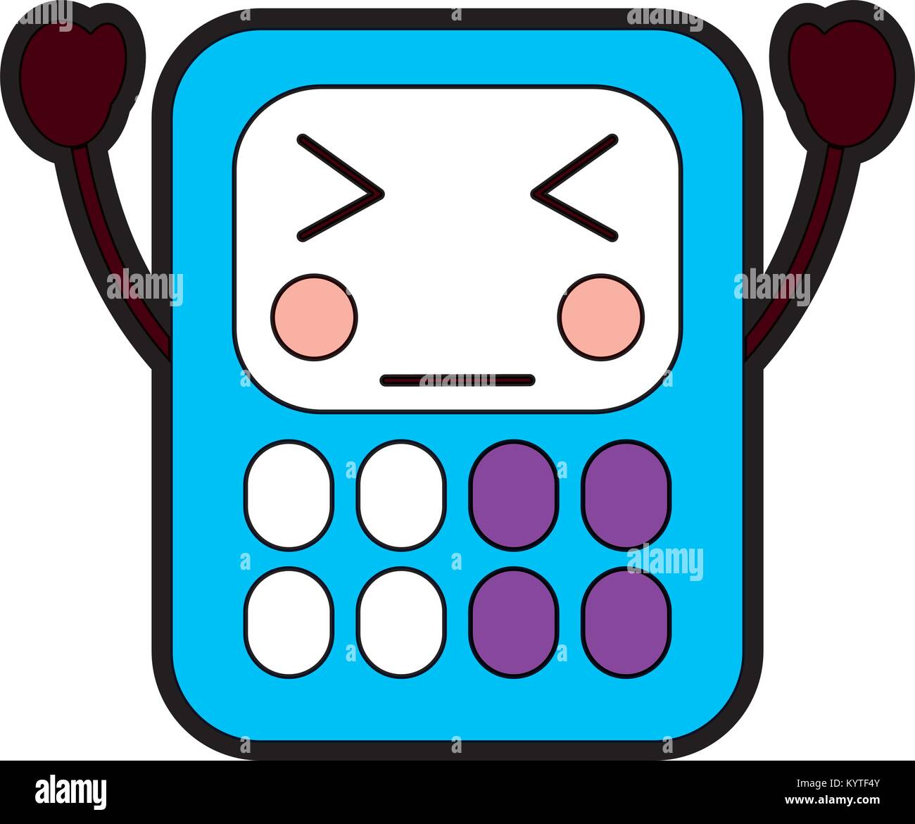 Calculator math character kawaii hi-res stock photography and images ...
