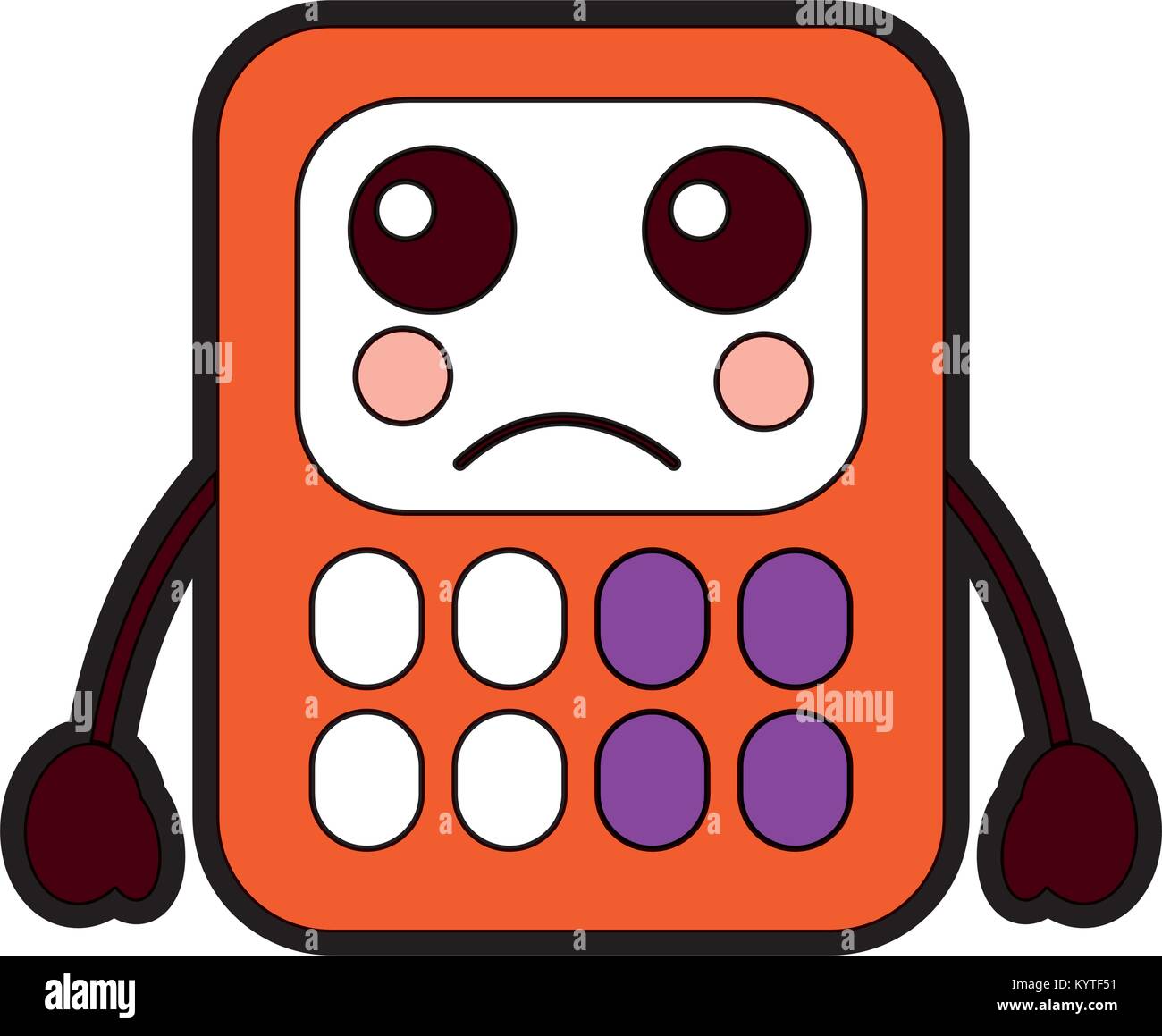 Calculator math character kawaii hi-res stock photography and images ...
