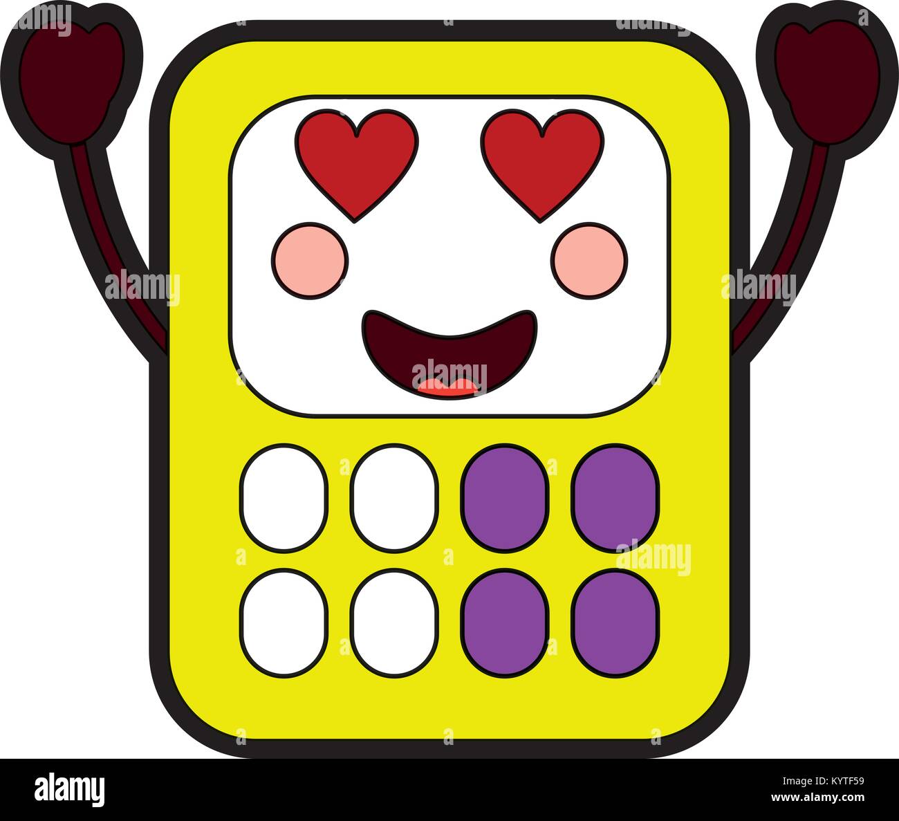 Calculator math character kawaii hi-res stock photography and images ...