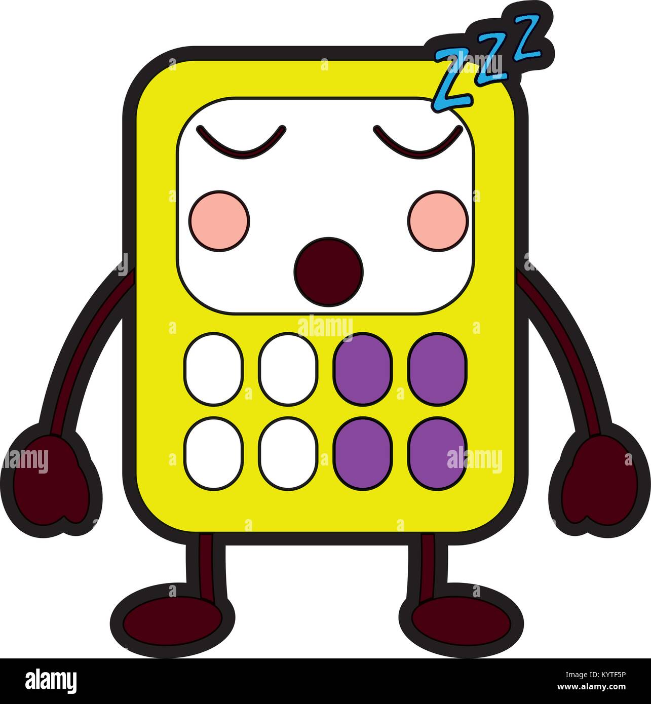 Calculator math character kawaii hi-res stock photography and images ...