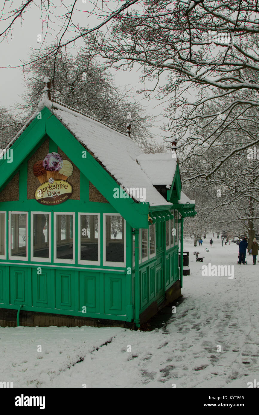 Green Wooden Hut at the top of Montpelllier Hill,Harrogate,North ...