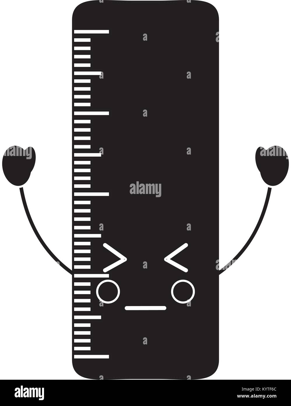 school ruler comic character kawaii Stock Vector Image & Art - Alamy