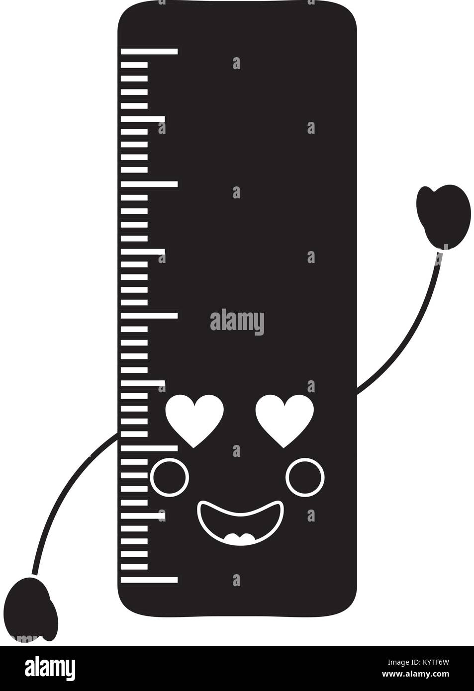 school ruler comic character kawaii Stock Vector Image & Art - Alamy