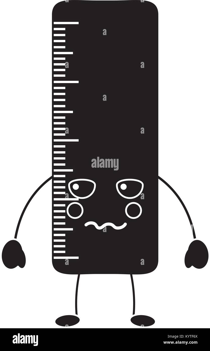 school ruler comic character kawaii Stock Vector Image & Art - Alamy
