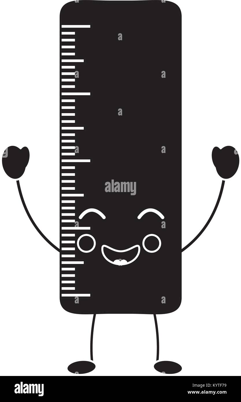 school ruler comic character kawaii Stock Vector Image & Art - Alamy