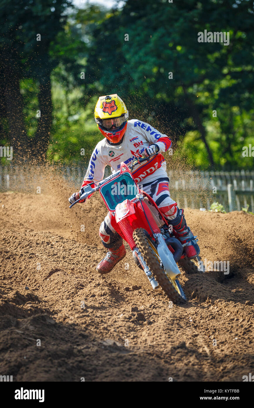 Toby Wright on the Wayne Tame MX Team Honda 250 at the NGR & ACU ...