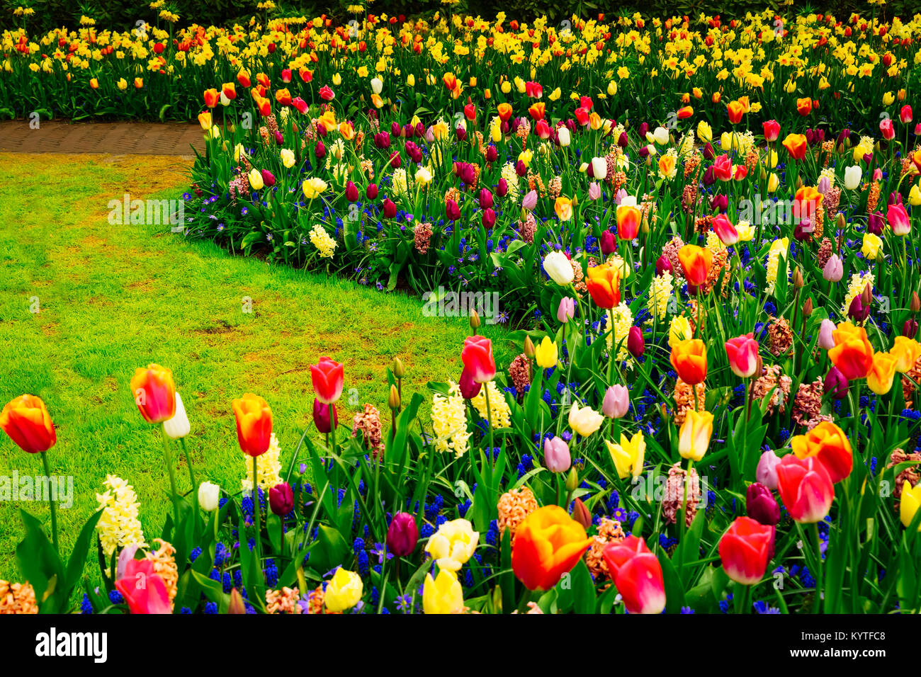 Formal spring garden Stock Photo - Alamy