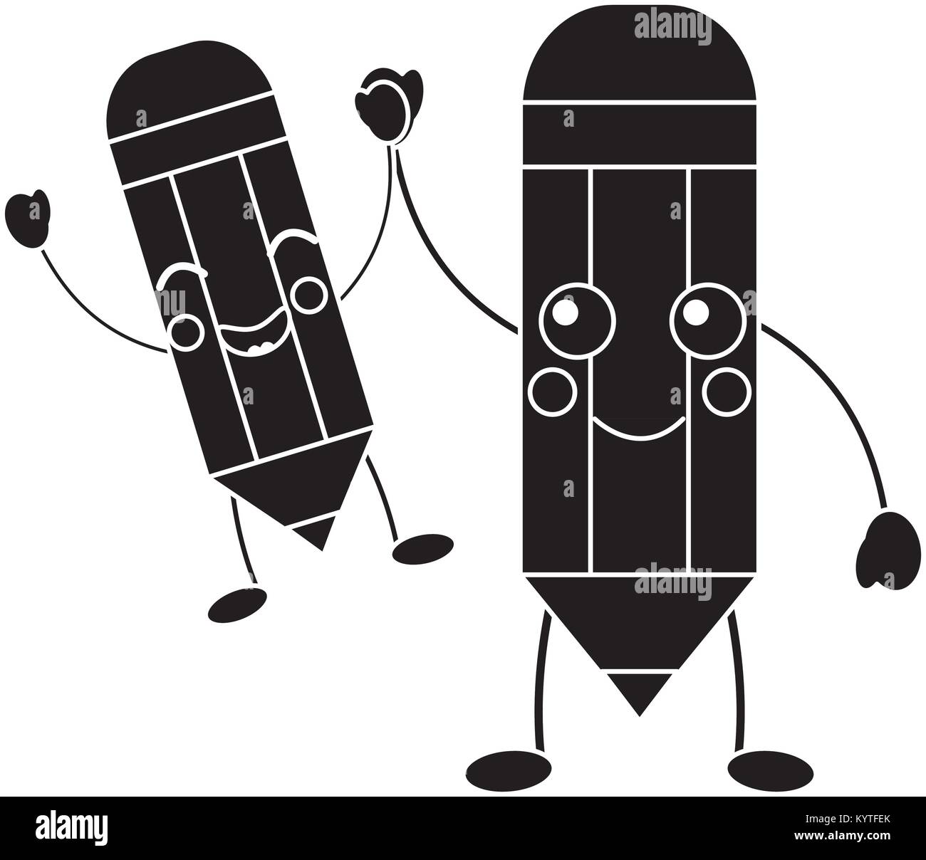 pencils school supplies kawaii icon image Stock Vector Image & Art - Alamy